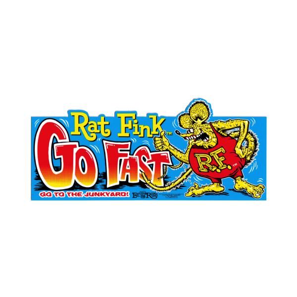 ラットフィンクのステッカーになります。雑貨屋ではお馴染みのアメリカのホットロッドモンスター、RatFink。コミカルなバンパーステッカーです。グッドサインで「ジャンクヤードに急いで」なラットフィンク！ラットフィンク愛をアピールできるキャッチ...