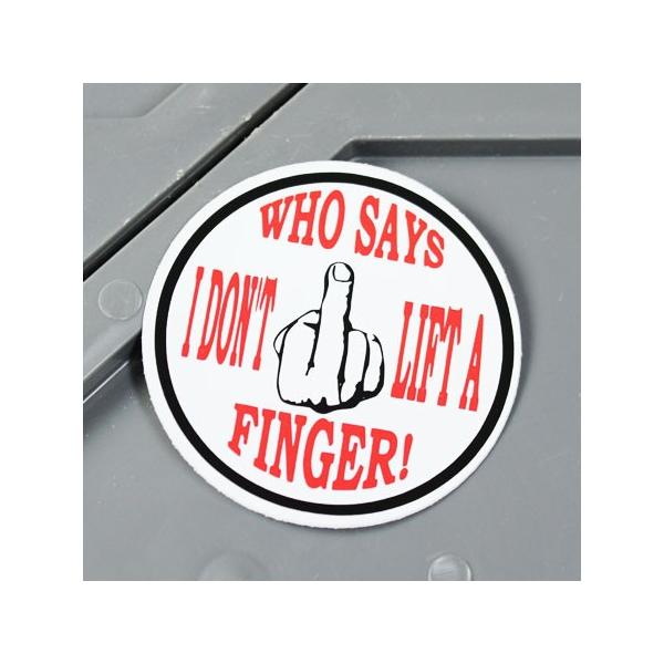 ファックユーデザインのステッカーです。中指を立てたデザインが中央に配置されたアウトローなステッカーです。ザッとプリントされたようなチープステッカーですが、アメリカンステッカーとして長い間活躍しているステッカーです。「誰が中指立てないって言っ...