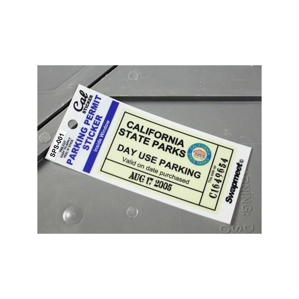パーキングパーミットステッカーになります。アメリカの駐車許可証をイメージしたパロディステッカーです。カリフォルニア州旗に登場するカリフォルニア・グリズリーのマークがカワイイでしょう♪ガラスの内側から貼り付ける裏貼りタイプになっています。ゲル...
