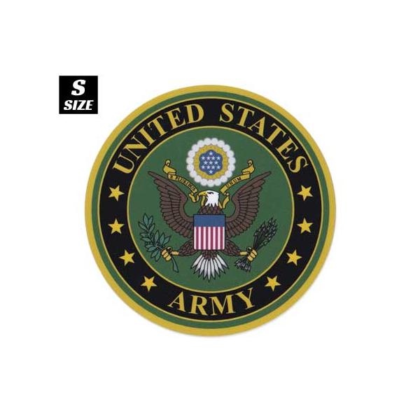 ミリタリーステッカーになります。ミリタリー界の中でもダントツ人気のアメリカ軍。映画やドラマ、ゲームなど様々なシーンで大活躍してますね♪コチラは最大規模とされるアメリカ陸軍、USアーミーのエンブレム。屋内外で使用可能なビニール製ステッカーです...