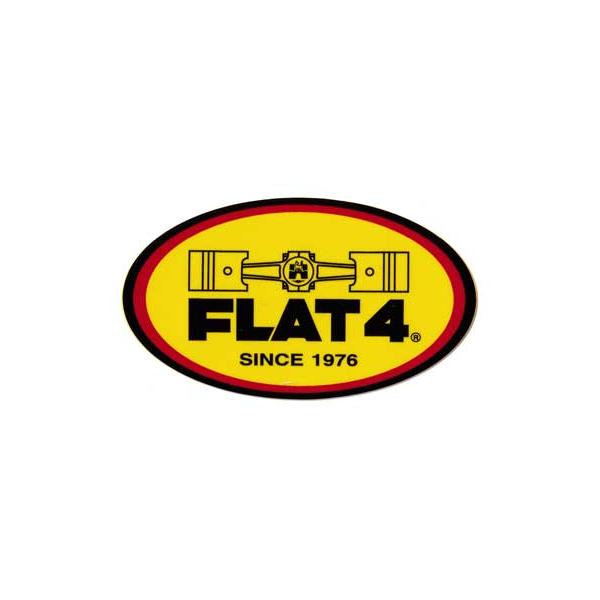 フラット4のステッカーになります。フォルクス・ワーゲンカスタムのスペシャリスト、FLAT4。こちらはオーバルロゴステッカーです。ピストンがデザインされたジャーマンカラーのステッカーです。素材は屋内外で使用可能なビニール製になります。車やバイ...