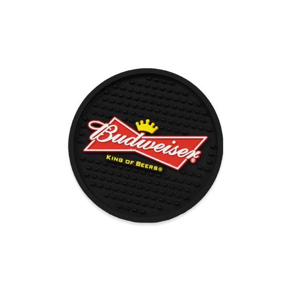 バドワイザーのラバーコースターになります。１９世紀から生産しているキング・オブ・アメリカンビール、Budweiser。紙製と違って洗って繰り返し使えるので便利ですね♪コースターがあるとドリンクタイムも盛り上がる！最近流行りのキャンプ飲みでも...