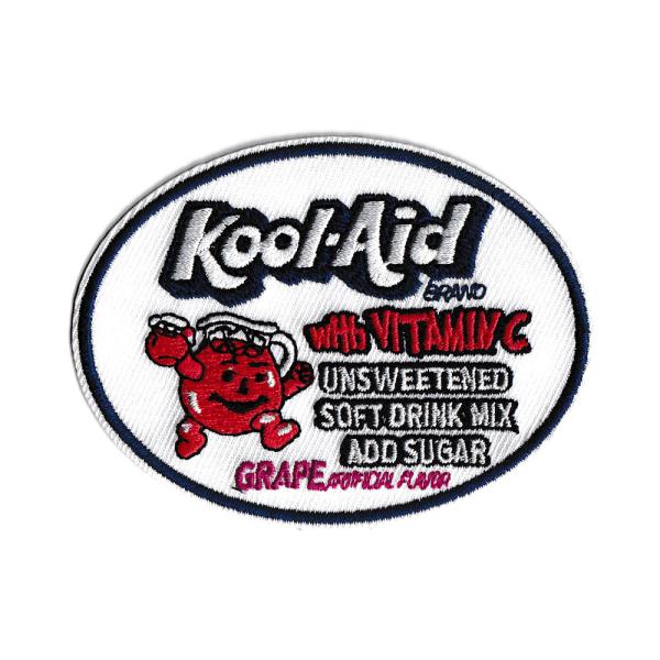 クールエイドのワッペンになります。アメリカの老舗粉末ジュースブランド、Kool-Aid。甘すぎずガブ飲みできる爽やかドリンクのようなイメージになってますね♪アイロンの熱で生地に接着できるアイロンワッペンです。アメリカンポップなワッペンでアメ...