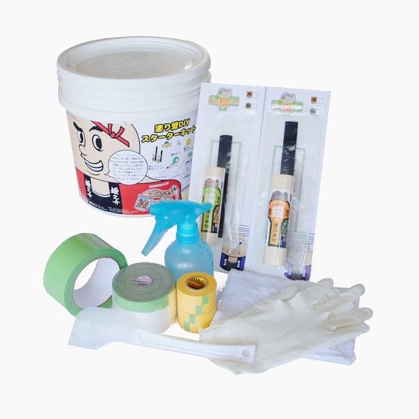 【商品情報】■ひとりで塗れるもんのスターターキット■壁を塗るのに必要な道具がこれ一つで全て揃います。あとは壁材を買うだけ！【用途】■塗り壁 施工道具セット【備考】■セット内容：魔法の鏝だもん剣型 210mm×1個、魔法の鏝だもん角型 240...