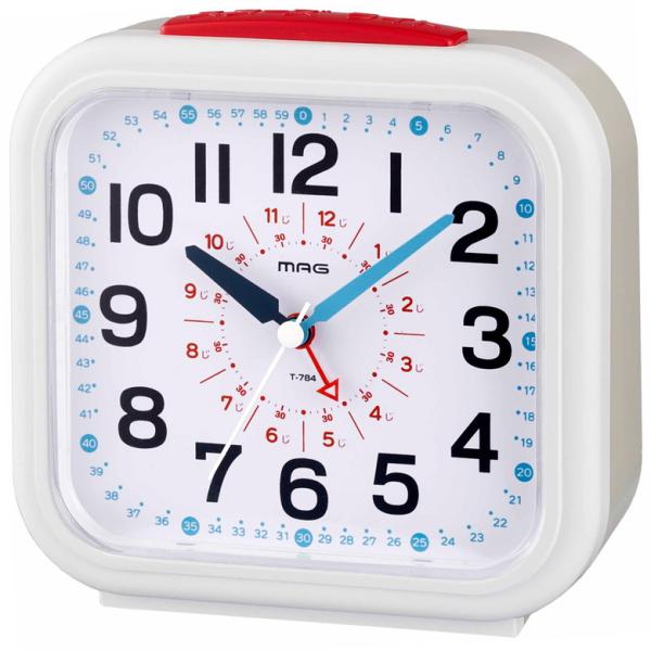 [キーワード]ノア精密 T-784 WH-Z 知育目覚まし時計おきてよ~める ホワイト 知育 教育 子ども 勉強 時間 時計の読み方 知育時計 おすすめ