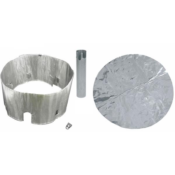 【用途】■アウトドア、オートキャンプや山行きなどに。【特長】炎を風から守る風防と、バーナー下を熱から守る遮熱板のセット【製品仕様】［風防］■寸法：幅815×高さ110×厚み0.1（端部0.3）mm■重量：40g■材質：本体…アルミ箔、留め金...