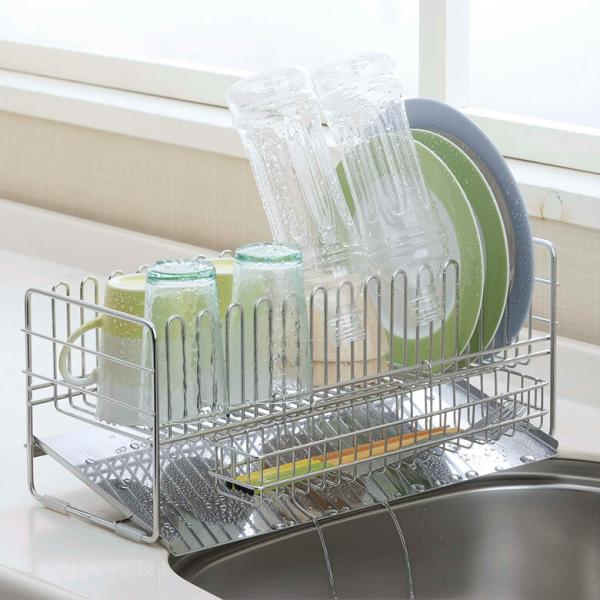 コンパクト 一人暮らし 水切りラック 水切り 収納台 シンプル キッチン 台所爆買