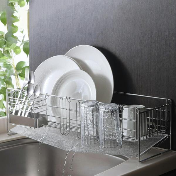 すき間 隙間 水切り トレー アクリル グラスホルダー オシャレ 一人暮らし シンプル キッチン 台所爆買