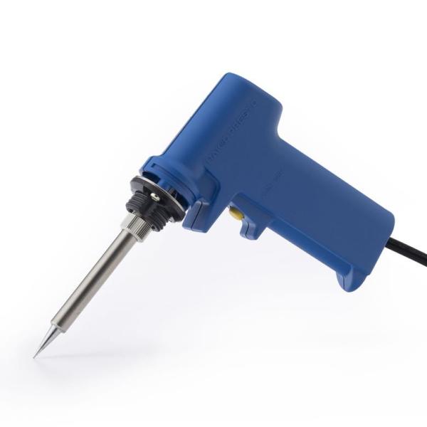 【商品情報】●耐熱キャップ付で出張修理に最適。●出力可変式セラミックヒーターはんだこて。●ガンタイプ。●通常の20Wがスイッチを押すと130Wで急速に加熱できる。●簡単な電気製品の修理からトランスなど大型部品のはんだ付けまで対応。【商品仕様...