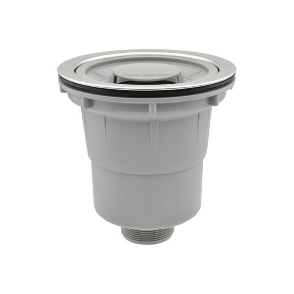 【商品情報】●キッチン用の流し台排水トラップです。【特長】●取付穴径:158ミリ(絞り段外径181ミリ)●取付はさみ込み厚:最大1.5ミリ●対応排水口径:180ミリ●排水口からの臭気を防ぎます。●マンションやアパートなどの賃貸住宅の原状回復...