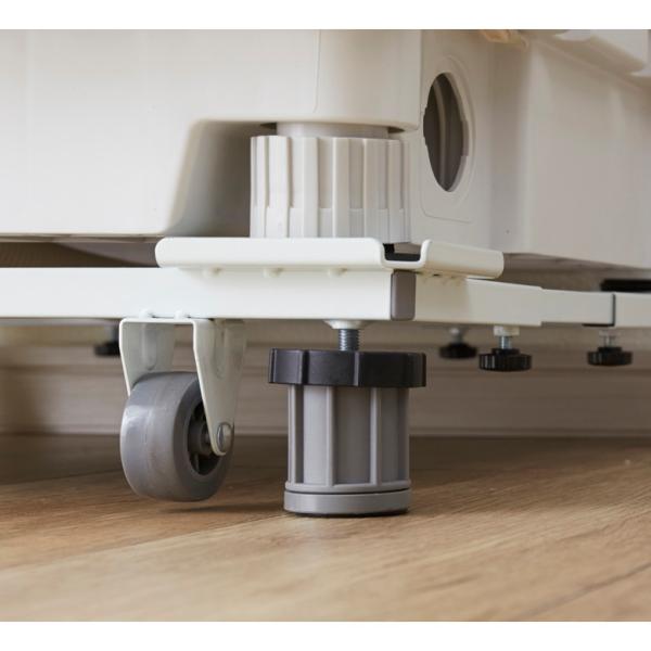 [キーワード]【洗濯機下の掃除が楽になる!】 角パイプ 洗濯機台 キャスター付き 洗濯機 置き 台 DSW-151 掃除 らく 簡単 便利 清掃 動かせる 移動できる 楽 便利アイテム おすすめ 浮かせる 平安伸銅 角パイプ 洗濯機台 キャ...