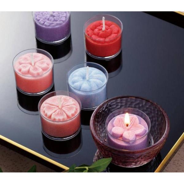 和花 洋花 無香料 カップ付き 器付き キャンドル カップ付きキャンドル 花づくし 暦 四季 進物 ギフト プレゼント  贈答用 贈り物 お供え 御供 お盆 ギフトセット ろうそく ローソク ペット供養 贈答用 仏具 お盆 法事 彼岸 喪中...
