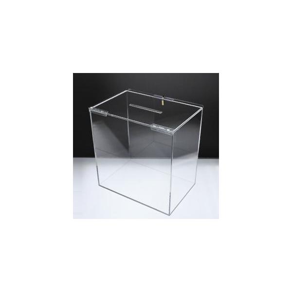 【厚板】 国産アクリルクリア4mm厚使用アクリル製の募金箱　幅：300mm　奥行：200mm　高さ：308mm口サイズ:12cm×9mm国産アクリル樹脂透明4mm厚【発送日につきまして】数量により変更有となります事をご了承の上ご注文ください...