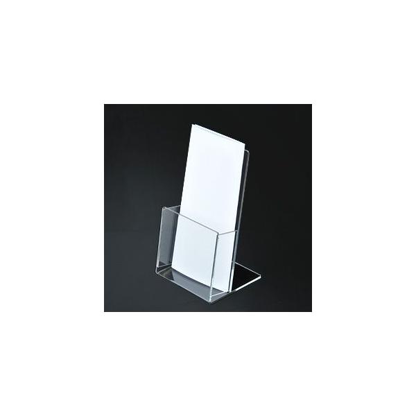 【素材】アクリル透明3mm厚【外寸】幅11cm 奥行10cm 高さ20cm国産のアクリルで作った高級感あるパンフレットスタンド。店頭や商品横へパンフレットを立てるのに最適です。【発送日につきまして】数量により変更有となります事をご了承の上ご...