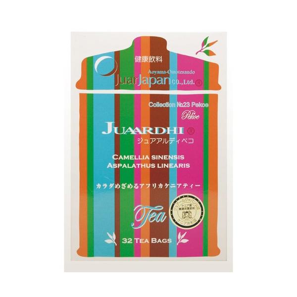※予告なく成分・パッケージが変更となる場合がございます。■商品名：ジュアアルディ ペコ 2.5g×32包■ジュアアルディ ペコの商品説明：「ジュアアルディ ペコ 2.5g×32包」は、ケニア高地にある契約農園で栽培された茶葉にルイボスをブレ...