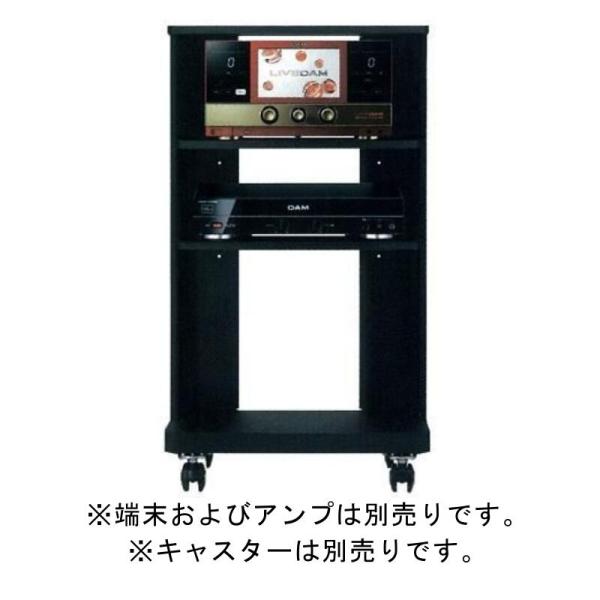 商品名DAMシリーズ用ラック　DAM-R300N商品詳細■外形寸法　幅500mm　高さ765mm　奥行380mm■重量(キャスター含まず)　12kg■可動式棚　2枚※キャスターは別売りです。※端末およびアンプは別売りです。区分/原産国カラオ...