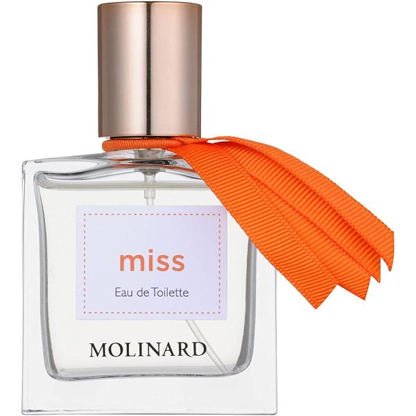 モリナールのミスは、女性らしい魅力に満ちたフローラルフルーティの香りです。トップノートでは爽やかなシトラスフルーツとフレッシュなグリーンノートが広がり、ハートノートでは柔らかなフローラルノートが花々の優雅な香りを放ちます。ベースノートではウ...