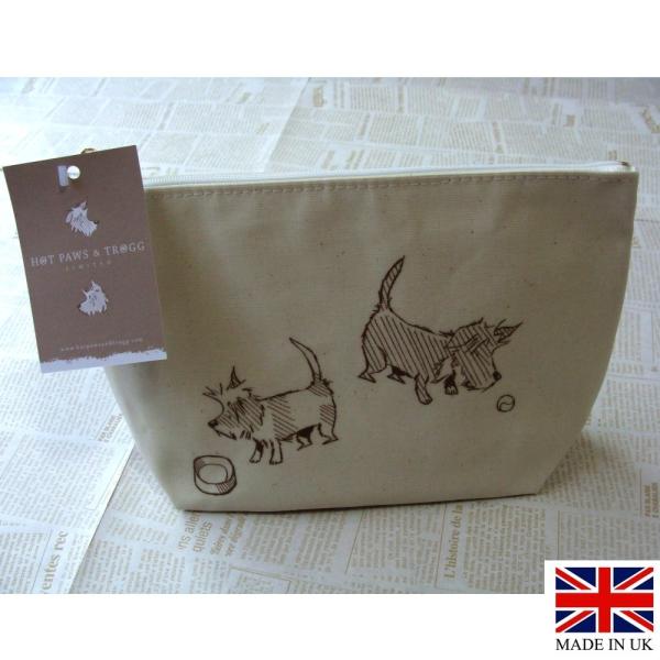 「Hot Paws ＆ Trogg」イギリスから直輸入キッチン・ホームウェア、ペットのテリアをデザインした家庭的なほっこりする小物やバッグなどオリジナルデザイン 他では手に入らない希少なお品をご紹介♪◆Cosmetic Bag（コスメ 化粧...