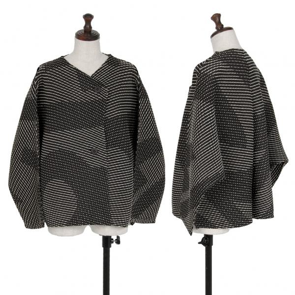 ISSEY MIYAKE イッセイミヤケISSEY 刺し子プリーツドルマン ISSEY MIYAKE イッセイミヤケISSEY 刺し子プリーツドルマン