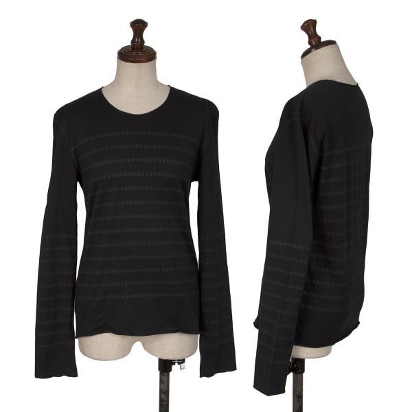 ルシアンペラフィネ ルシアンペラフィネLucien PellatiFinet スカルストライプカットソー 黒S