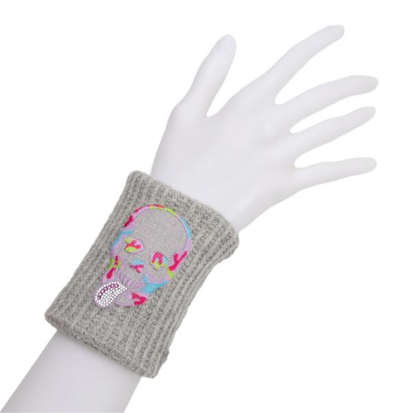 ルシアンペラフィネLucien PellatiFinet スカルパッチカシミヤリストバンド グレー