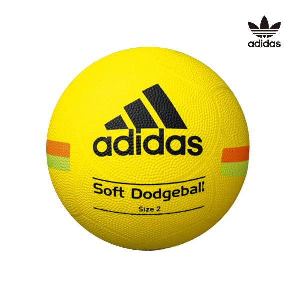 アディダス adidas ドッチボール2号球 やわらかなライトドッジボールと耐久性重視のドッジボールの中間モデルです。・素材　ゴム