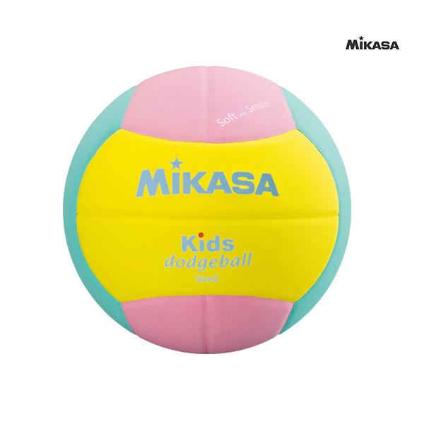 MIKASA 小学生用ドッジボール、スマイルドッジボール2号球。EVA素材ならではのやさしい手ざわりと軽量感が特徴です。やわかいので受け止めやすいボールとなっております。・寸法 円周61〜63cm・重量 約160ｇ・材質 人工皮革ネームご希...