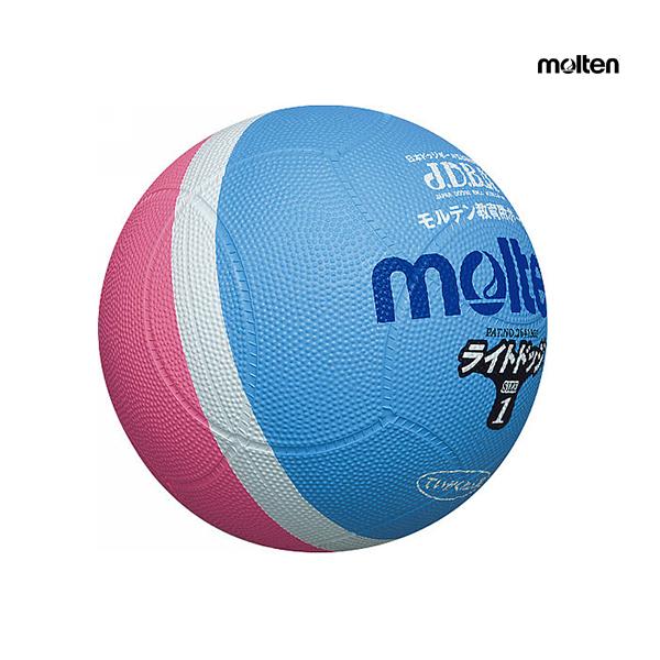モルテン molten やわらかい触感でよく跳ねる軽量タイプのドッジボール1号球。日本ドッジボール協会推薦球です。・素材　ゴム・重量　180〜200g・カラー PSKサックス×ピンク