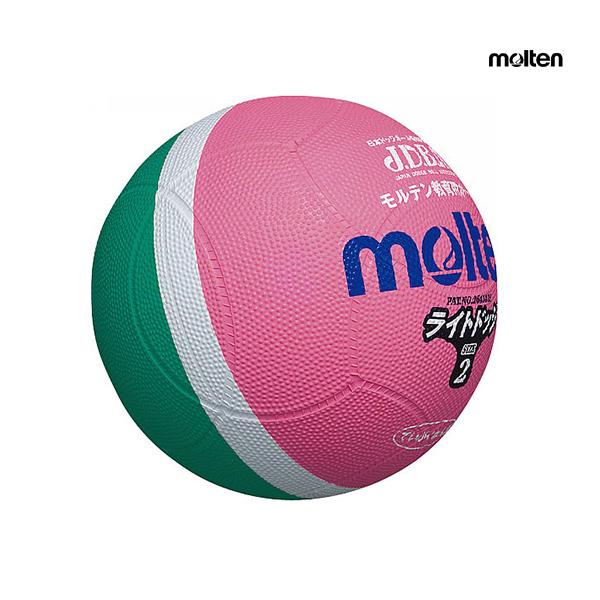 モルテン molten やわらかい触感でよく跳ねる軽量タイプのドッジボール2号球。日本ドッジボール協会推薦球です。・素材　ゴム・重量　200〜220g・カラー MP緑×ピンク