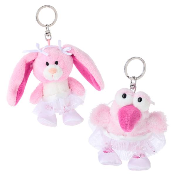 PLAZA・MINiPLA限定！人気のハチドリとタレミミウサギがバレリーナになったキーホルダーです。バレリーナに扮した動物たちの姿がとってもキュートなアイテムです♪鍵をつけてキーリングにするほか、リュックやバッグにつけてチャームにするのもお...