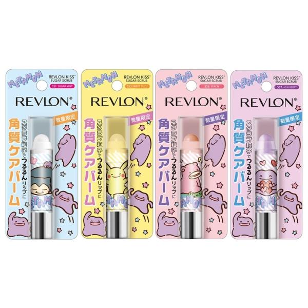 数量限定アイテム！「REVLON(レブロン)」のキスシュガースクラブが、ポケットモンスターの“メタモン”とコラボレーション。洗い流し不要の溶けるシュガースクラブで角質をケアして、ぷるんとした唇に導くリップスクラブ。しっとりうるおう3種のフル...