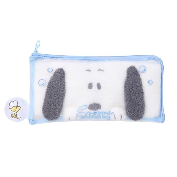 バブルをテーマにしたデザインがかわいいスヌーピーのヘアターバンです。なめらかな肌触りで付け心地も快適。幅が広く、前髪や顔まわりの髪をすっきりあげてホールドしてくれるので、洗顔時に下を向いても髪が落ちてきません。持ち運びに便利なメッシュポーチ...