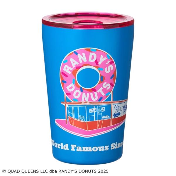 PLAZA限定！1952年にロサンゼルスで創業した大人気ドーナツ店の「Randy’s Donuts(ランディーズドーナツ)」とコラボした蓋付きステンレスタンブラー。ピンクになったドーナツ型のオブジェがアイコニックなアイテムです。保温、保冷両...