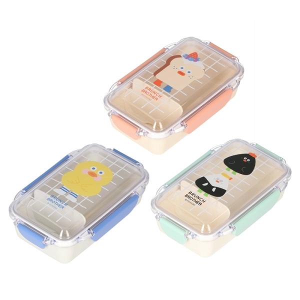 韓国で人気の雑貨ブランド「Brunch Brother(ブランチブラザー)」のランチボックスです。安心のダブルロックで、ご飯やおかずを分けて入れられる仕切りパーツ付きです。同じシリーズの箸＆スプーンセットやランチバッグと揃えても◎【サイズ】...