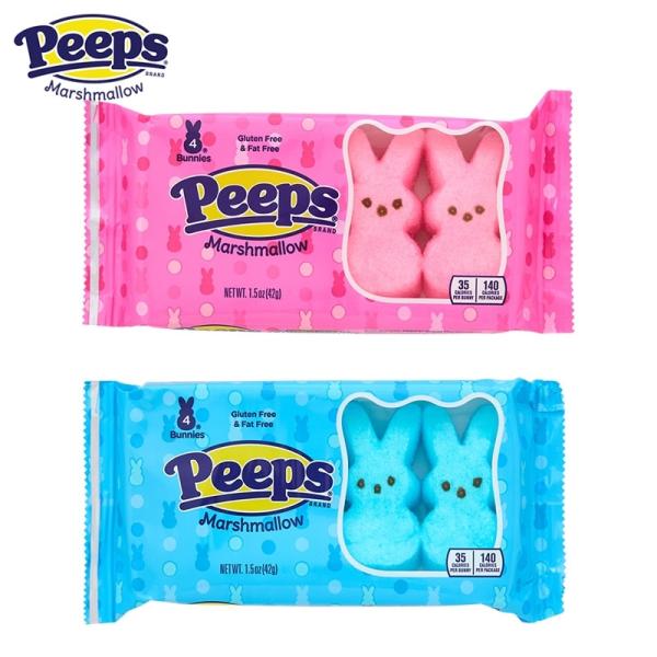 カラフルでキュートな「PEEPS(ピープス)&amp;reg;」のウサギ型マシュマロがラインアップ！ふんわりやわらかい食感とパステルカラーが魅力的。そのまま食べても、お菓子作りに使っても楽しめます♪ ピンク、ブルーの2色から選べるギフトにも...