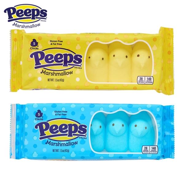 カラフルでキュートな「PEEPS(ピープス)&amp;reg;」のひよこ型マシュマロがラインアップ！ふんわりやわらかい食感とパステルカラーが魅力的。そのまま食べても、お菓子作りに使っても楽しめます♪ ブルー、イエローの2色から選べるギフトに...