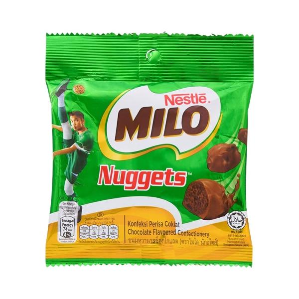 ミロナゲッツから、食べきりサイズがラインアップ。サクサクと軽い食感のミロ風味スナックをチョコレートでコーティングした、ひと口サイズのお菓子です。