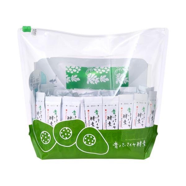 私の明日を変える酵素習慣。「青パパイヤ酵素」は、青パパイヤの未熟果を使用し、皮や種まで丸ごと発酵させた顆粒タイプの発酵食品です。収穫タイミングにも配慮し、素材の風味をいかした製法にこだわっています。封を切ってそのまま摂れる手軽さで、毎日の習...