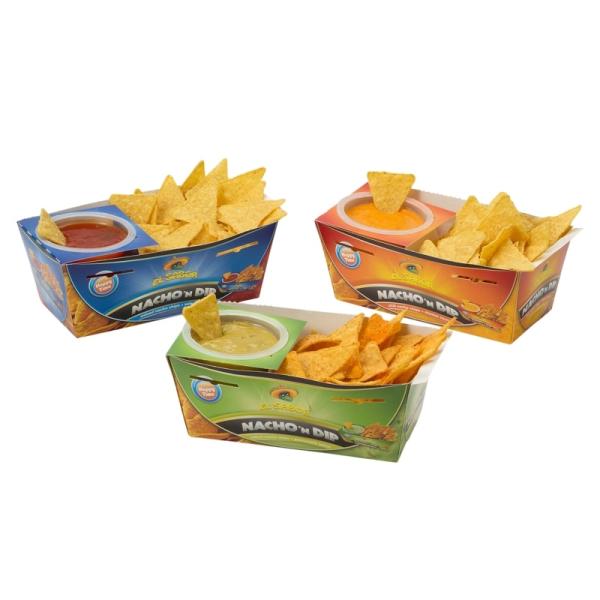 香ばしく揚げたトルティーヤチップスに、相性抜群のディップをセット。石挽きとうもろこしを使った風味豊かなチップスは、パリッととした食感が魅力。ソースは、コクのあるアボカド、風味豊かなチーズ、ピリッとスパイスを効かせたサルサの3種類。パッケージ...