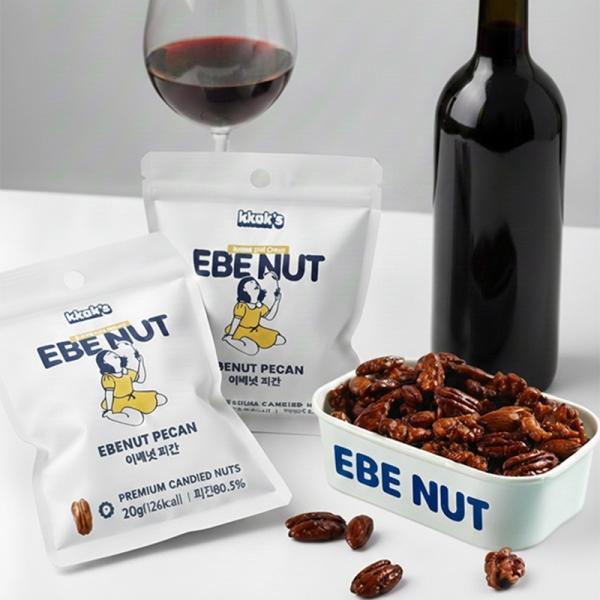 ヘルシーでおしゃれな韓国のナッツブランド「EBENUTS」から、一番人気のピーカンナッツが入荷しました。香ばしいピーカンナッツをカラメルでコーティングし、カリッとした食感とナッツの風味、キャラメルのほどよい甘さが楽しめます。ちょっと。したギ...