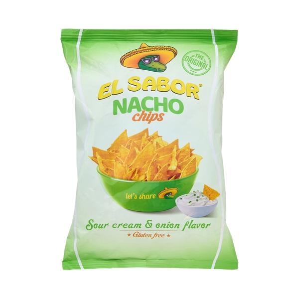 石挽きのとうもろこし粉を使用したサワークリーム＆オニオン風味のトルティーヤチップスです。爽やかな酸味とコクのある味わいが楽しめる、夏にぴったりの一品。そのまま食べるのはもちろん、レタスやトマトを合わせて手軽にタコスアレンジを楽しむのも◎。ホ...