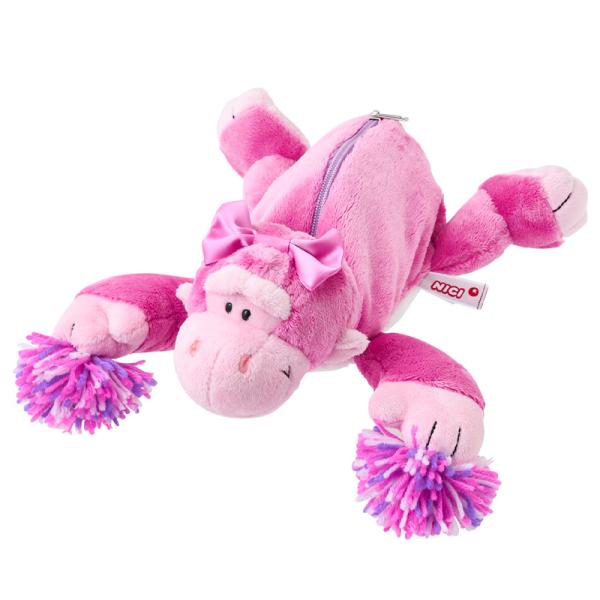 PLAZA限定！人気のゴリラがチアリーダーの格好をしたペンポーチです。ポンポンを持った姿がとってもかわいいアイテムです♪背中のファスナーを開けると、ペンや筆記具などたっぷり入れられます。【サイズ】約 27cm