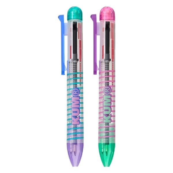 カラフルな色合いがかわいい「KUM(クム)」のシャープ&amp;ボールペン。黒・赤のボールペンとシャープペンが1本にまとまった便利な複合ペンです。ペンケースの中でもかさばらず、1本でしっかり使い分けができる優れもの。学校やオフィス、普段使い...