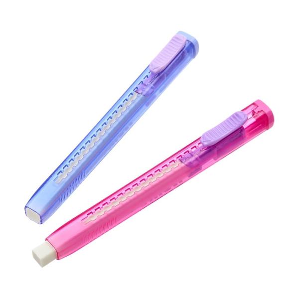 2026年3月1日(日)までPLAZA先行販売！カラフルな色合いがかわいい「KUM(クム)」のペンタイプの消しゴム。スリムな形でペンケースの中でもかさばらず、持ち運びに最適です。【サイズ】約 W16×H120×D12mm
