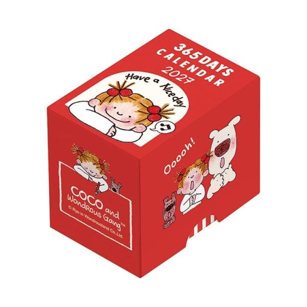 ココちゃんのキュートな魅力がつまった日めくりカレンダー。365日、ココちゃんとココちゃんフレンズのイラストが楽しめます。 かわいいボックス入りでギフトにもぴったりです。【サイズ】H53×W39×D49mm※国民の祝日・休日が、法律の改正等に...