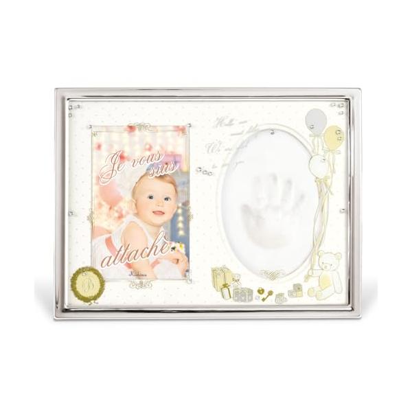 コンテンポラリーシルバー/サイズ:28W×4D×21Hcm/KP-31128・パッケージ個数:1・粘土で残そう 手型&amp;足型・本体サイズ 28×21×1.5cm・製造国 中華人民共和国・素材 ガラス、スチール、クリスタルラインストーン...