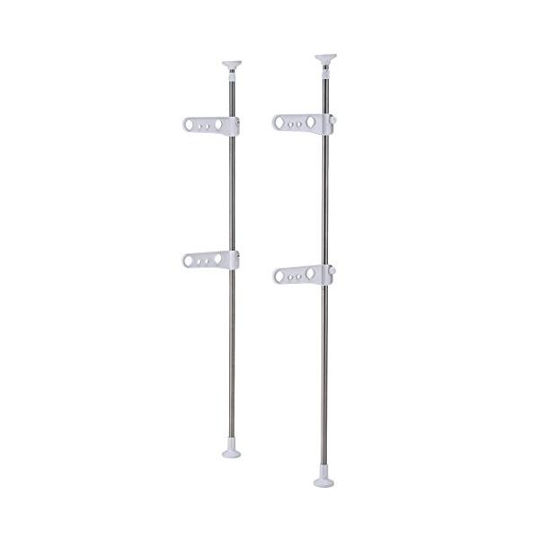 s_突っ張り式(ベランダ用)・ステンレス製 屋外用 PS-20・・Color:ステンレス製Size:屋外用Style:s_突っ張り式(ベランダ用)・サイズ:(片側)幅10×奥行35~59×高さ210~275cm・素材:支柱/ステンレス巻スチ...