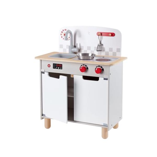 類似商品キッチン/-/E8829・手でつまみを回すとカチカチ音が鳴ったり、蛇口をひねってみたり。創造力が膨らむ仕掛けがいっぱいの、木製キッチンセットです。・おこさまが経って遊ぶのにちょうどよい高さのキッチンです。・商品サイズ:W550×H6...