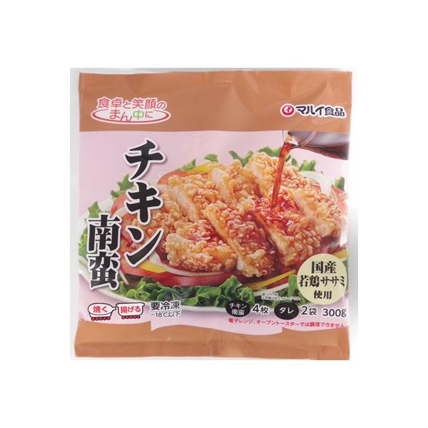 国産若鶏ササミを使用しています。衣には、タレがしみ込んでも崩れにくい特製の天玉を使用しています。サクサクとした食感で香ばしく、天玉衣にタレを含んだチキン南蛮はたまらないおいしさです。ほどよい酸味の甘酢タレが大人気！トマトや玉ねぎ、レタスなど...