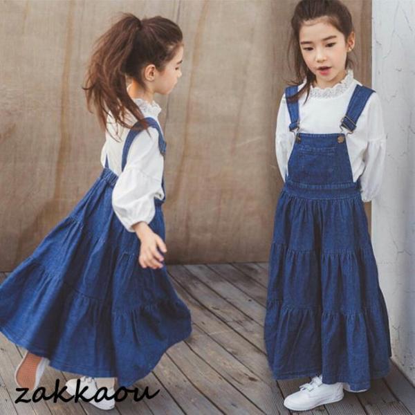 ワンピース キッズ 子供服 女の子 夏 キッズワンピース デニムワンピース 子供ドレス ジュニア 可愛い カジュアル 新品 ワンピース キッズ 子供服 女の子 デニムワンピース 子供ドレス ジュニア オーバーオール キッズ 着れば着るほど味...